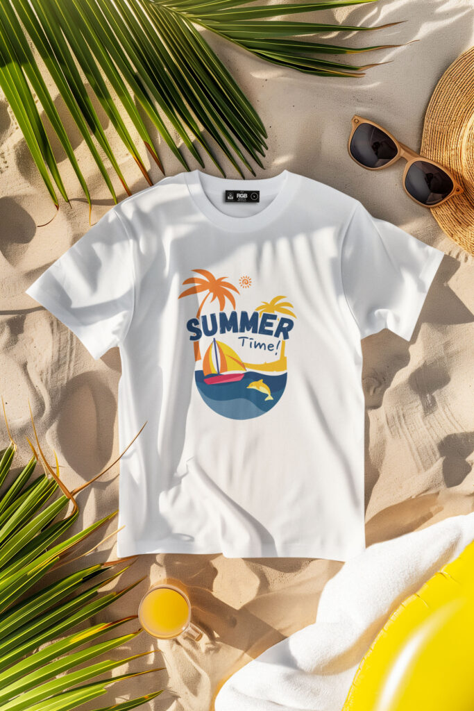 Summer Time Crew Neck Printed Men T-Shirt - RGB Merchandise